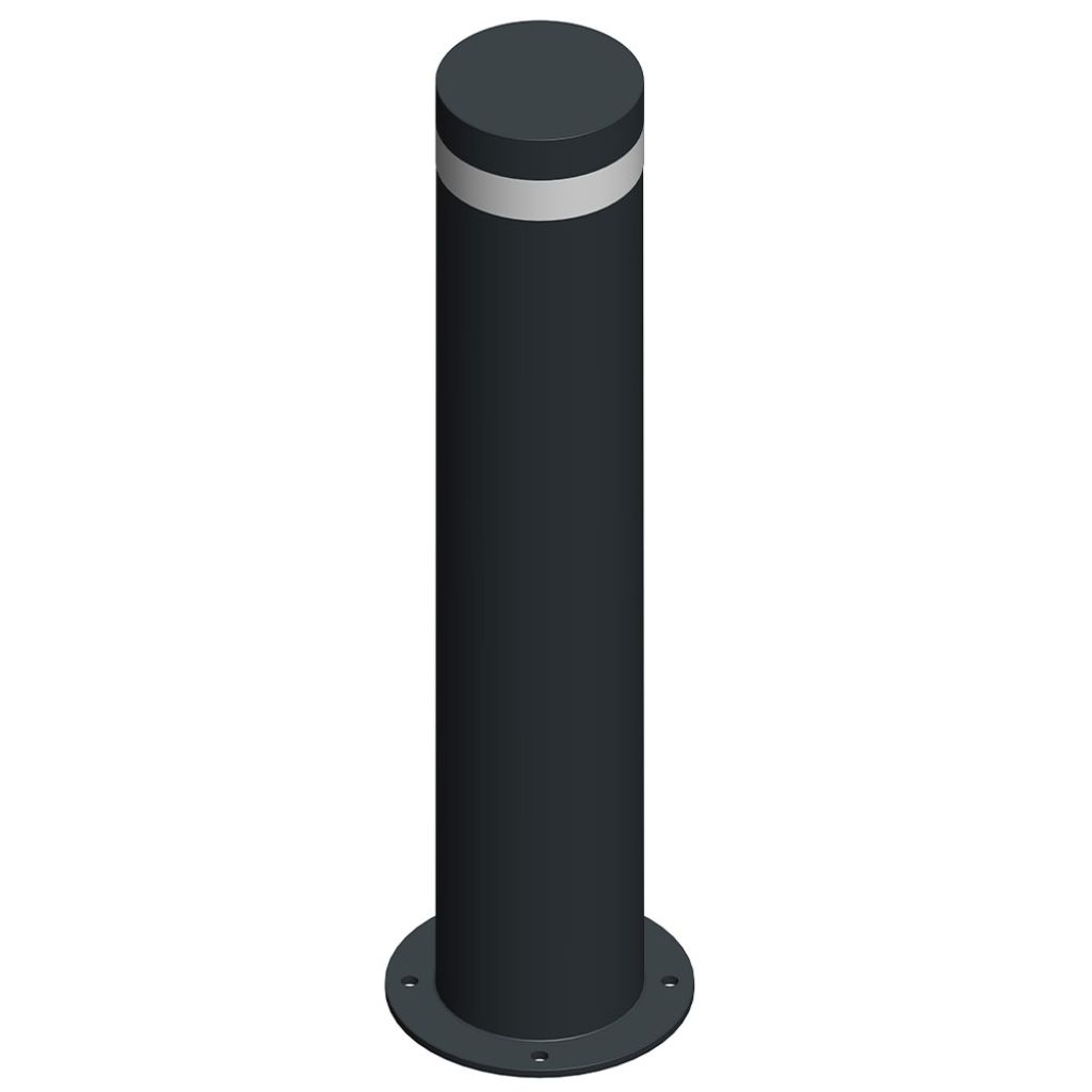 Stalp metalic de protectie si separare zone 168.3x900x4 mm gri antracit ...