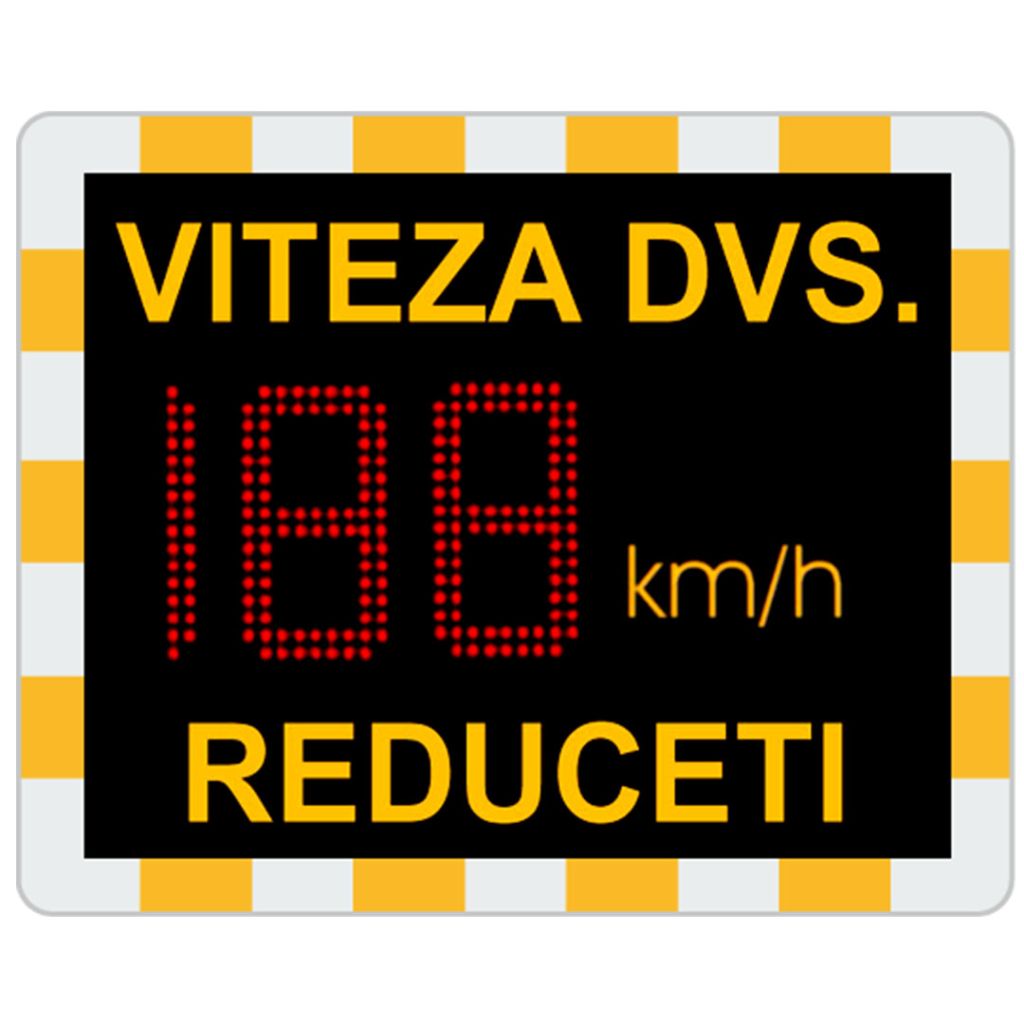 Panou vitezometru radar BX-1 800x660 mm iluminat public - Toptrafic